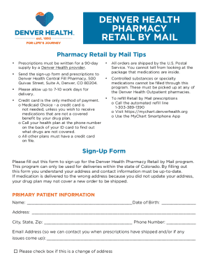 Fillable Online Pharmacy Retail by Mail Brochure - Denver Health ...