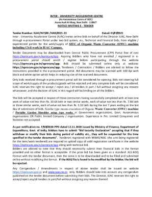 Fillable Online through e-procurement Portal under two bid system, viz ...