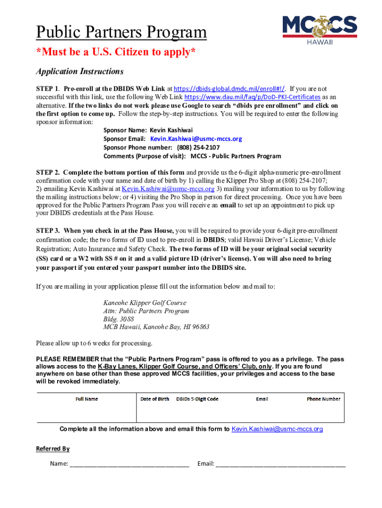 Fillable Online Base Access Request Form - Marine Corps Base Hawaii Fax ...