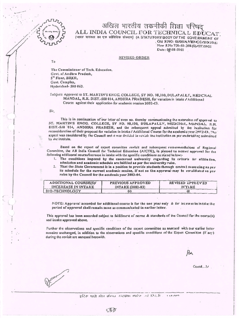 Fillable Online AICTE MANDATORY DISCLOSURE - Hyderabad - SMEC Fax Email ...