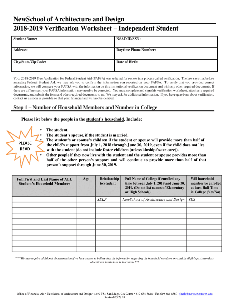 Fillable Online 2019-2020-Verification-Worksheet-for-Independent-Students.pdf Fax Email Print ...