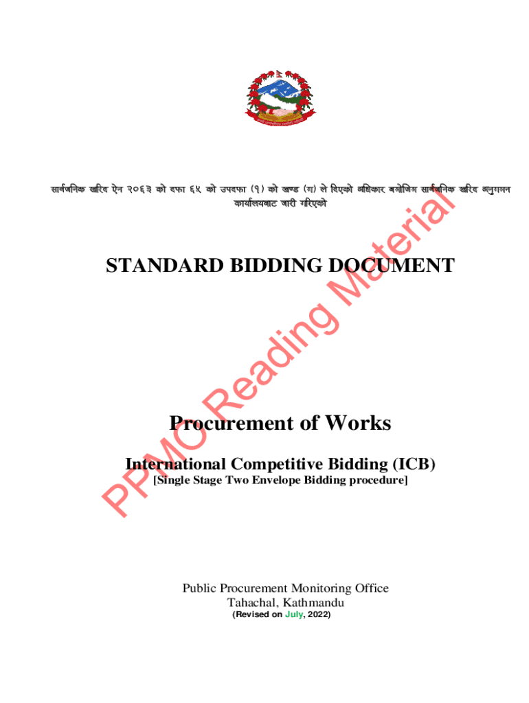 Fillable Online ppmo gov SPD-BD-Goods. Procurement of Goods Fax Email Print - pdfFiller