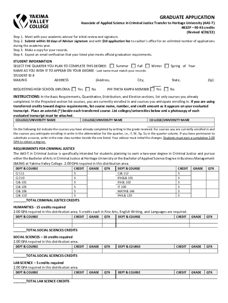 Fillable Online Degree/Certificate Requirements for Graduation Fax Email Print - pdfFiller