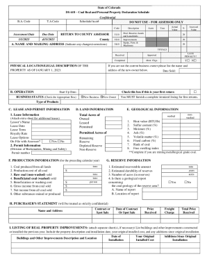 Fillable Online DS 618 Coal Real and Personal Property Declaration ...