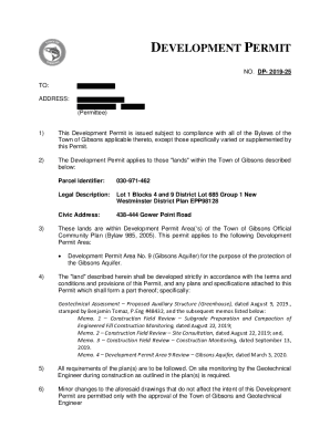 Fillable Online DEVELOPMENT PERMIT APPLICATION GUIDE Fax Email Print ...