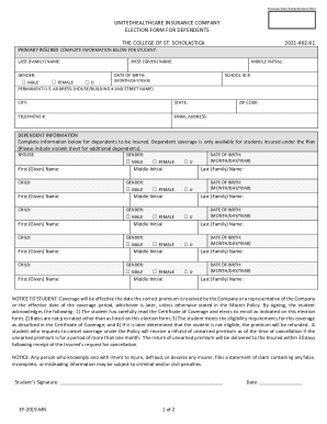 Fillable Online EMPLOYEE ELECTION FORM EMPLOYEE ELECTION FORM Fax Email ...