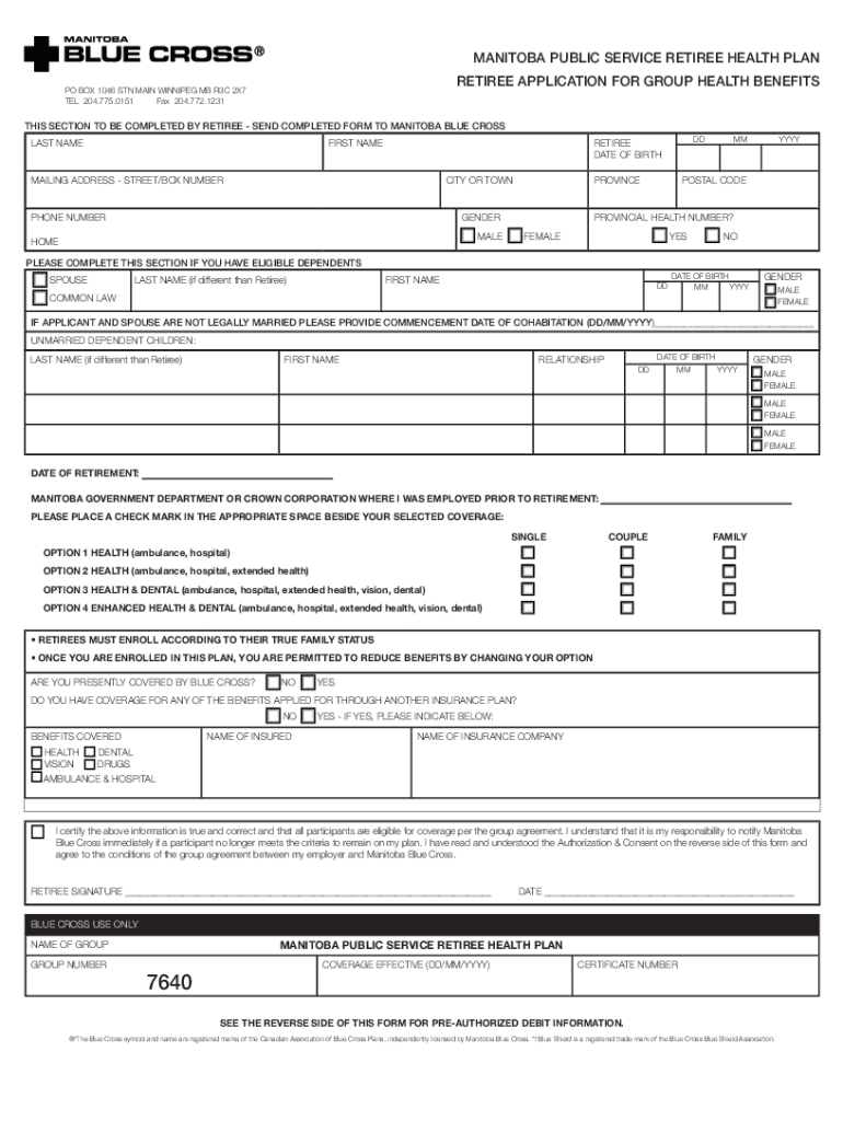 Fillable Online Application form - Blue Cross Fax Email Print - pdfFiller