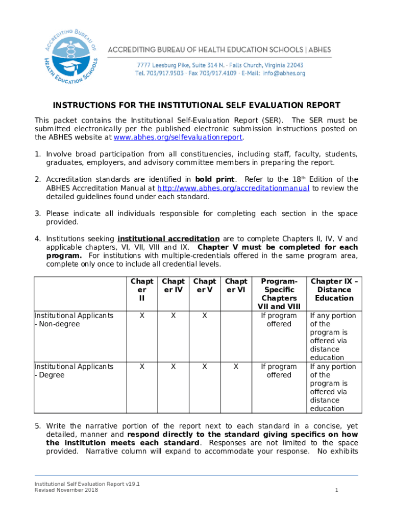 Institutional Self Evaluation Report in Support of Reaffirmation ...