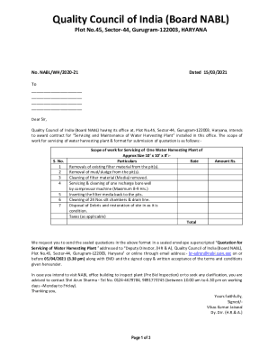 Fillable Online Quality Council of India (Board NABL) - QCI Fax Email ...