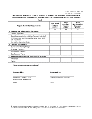 TESDA-OP-IAS-01-F06 PO-A Rev. 00.docx Doc Template | pdfFiller