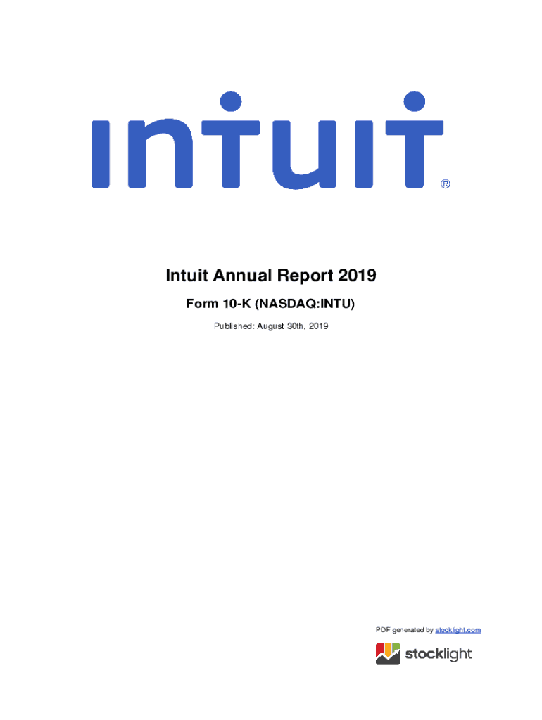 Fillable Online INTU / Intuit Inc. - SEC Filings, Annual Report, Proxy ...