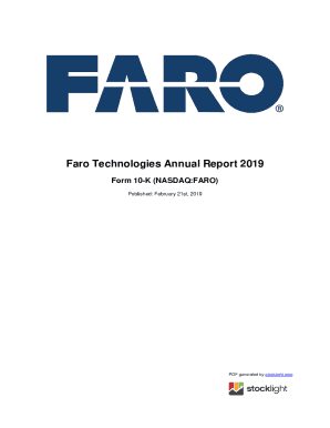 Fillable Online FARO / FARO Technologies, Inc. - SEC Filings, Annual ...