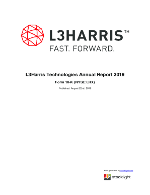 Fillable Online FORM 10-K L3 TECHNOLOGIES, INC. - L3Harris Fax Email ...