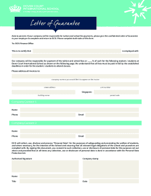 Fillable Online Sample Parent Guarantee Letter.pdf - NC.gov Fax Email ...