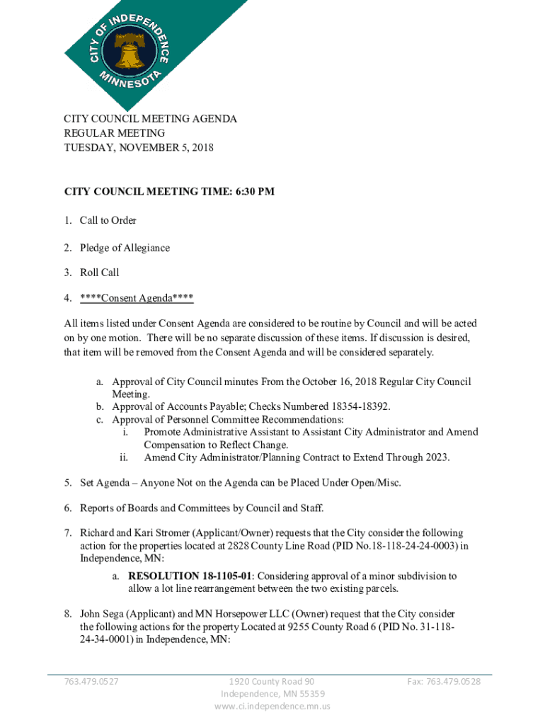 Fillable Online Approval of Accounts Payable; Checks Numbered 18354 ...