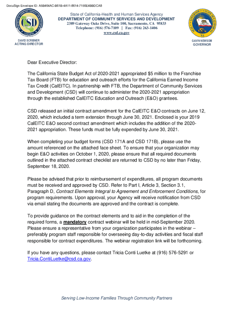 Fillable Online The California State Budget Act of 2020-2021 ...