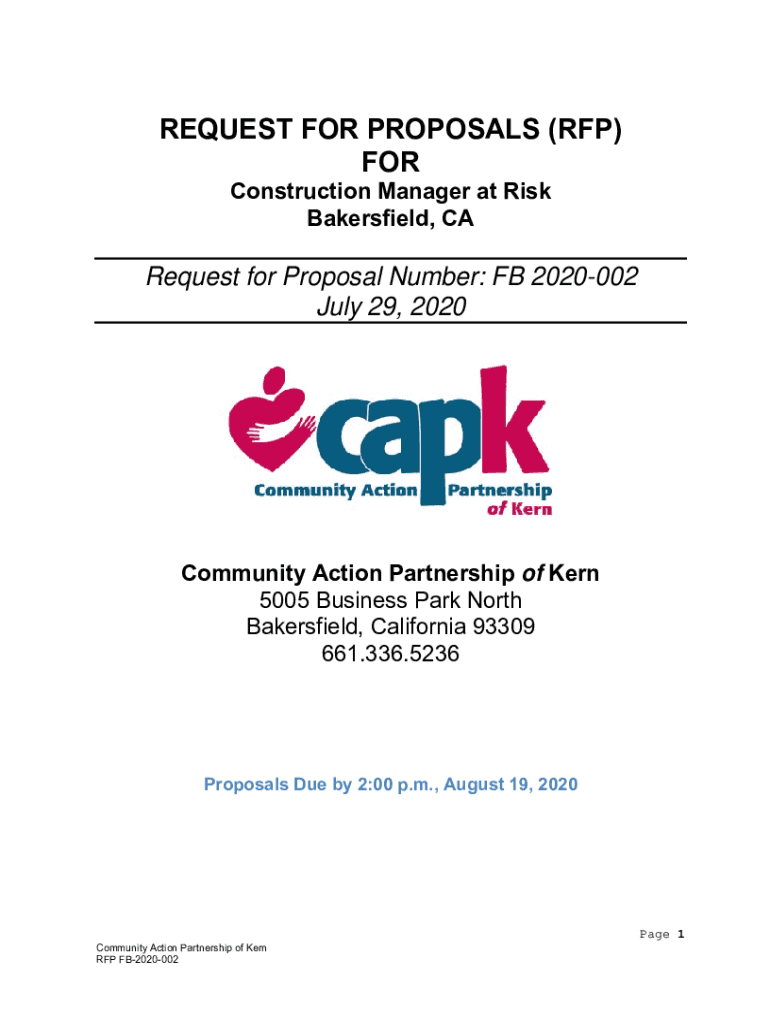 Fillable Online Proposals Due by 2:00 p Fax Email Print - pdfFiller