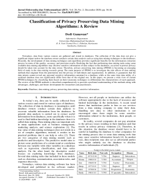Fillable Online Privacy-Preserving Data Mining: Why, How, and When Fax Email Print - pdfFiller