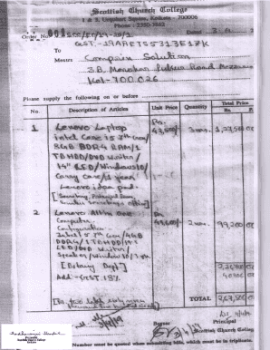 Fillable Online 4.3.2 Computer Bills - Scottish Church College Fax ...