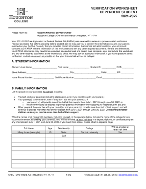 Fillable Online FAMILY VERIFICATION FORM FOR DEPENDENT ... Fax Email ...