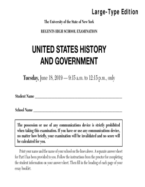 Fillable Online united states history and government - Regents Exams ...