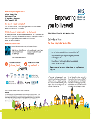 Fillable Online mPower Brochure - Self Referral Form - NHS Western ...