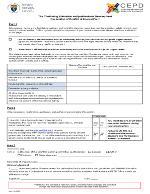 Fillable Online Disclosure Declaration Form - CPD University of Toronto ...