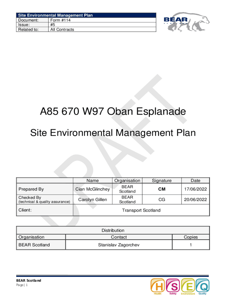 Fillable Online FREE 10+ Environmental Management Plan Samples in PDF ...