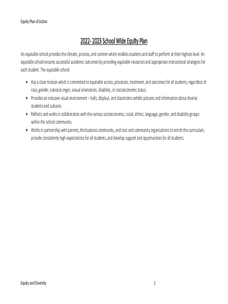 Fillable Online 2022 Agency Equity Plan related to Executive Order ...