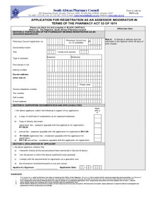 Fillable Online 2023 Application for assessor moderator Fax Email Print ...