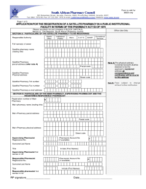 Fillable Online Return to: The Registrar, South African Pharmacy ...
