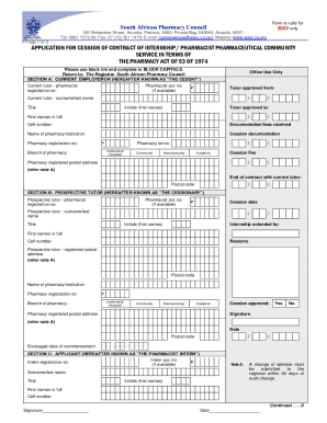 Fillable Online CONTRACT FOR PRACTICAL TRAINING OF A PHARMACIST ... Fax Email Print - pdfFiller