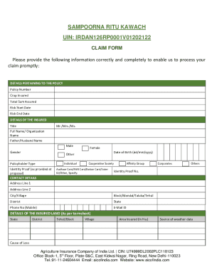 Fillable Online Sample Claim Form Instructions - Center Care Fax Email ...