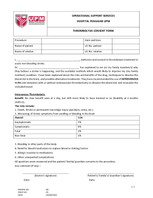 Fillable Online Relative's consent to treatment of patient is not ...