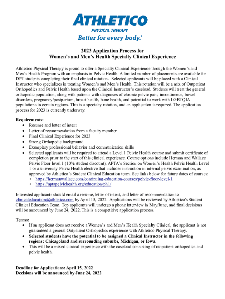 Fillable Online Specialized Services - Athletico Physical Therapy Fax Email Print - pdfFiller