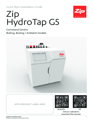 Fillable Online Zip HydroTap G5 Installation Guide - manuals.plus Fax ...