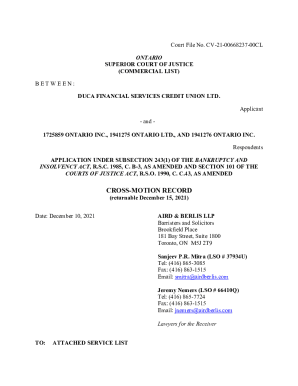 Fillable Online CROSS-MOTION RECORD Fax Email Print - pdfFiller