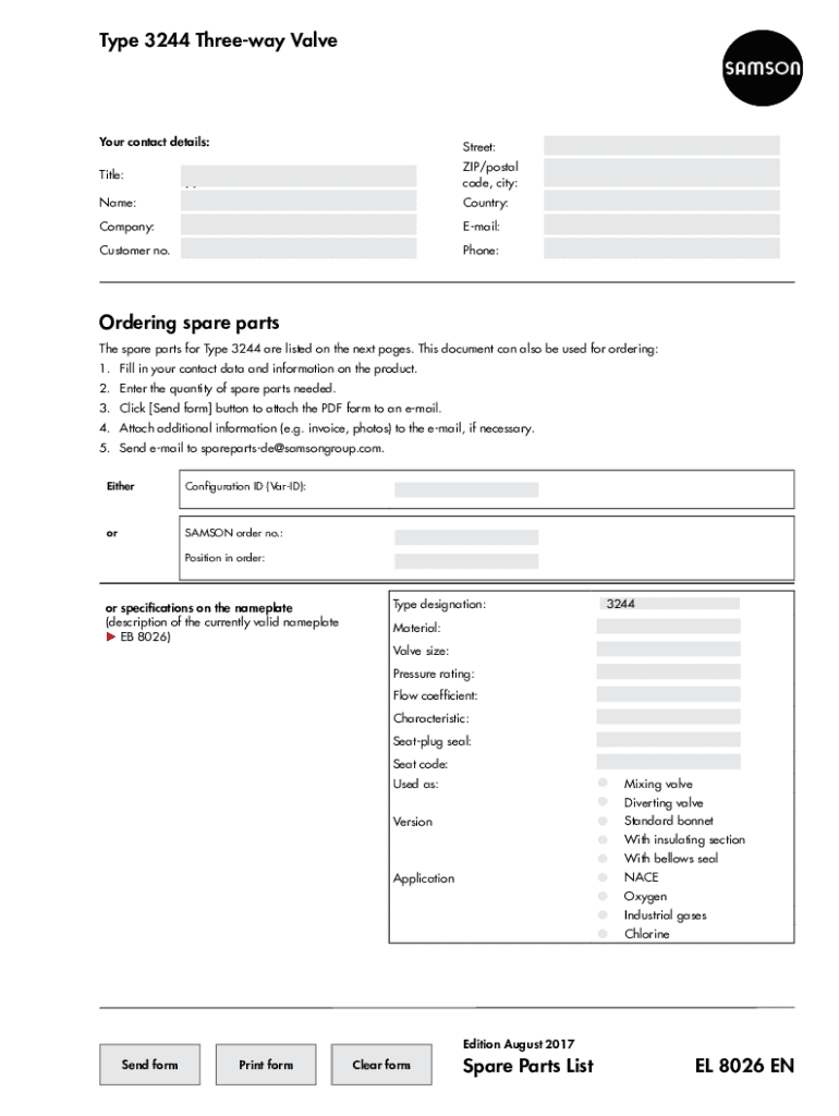 Fillable Online Spare parts order form - Princess Traveller Fax Email ...