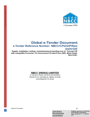 Fillable Online Model Tender Document. For Procurement of Goods Fax ...