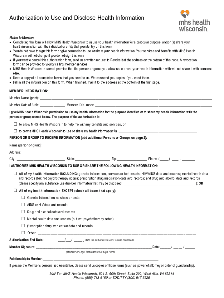 Fillable Online instructions for completing authorization for disclosure of ... Fax Email Print ...