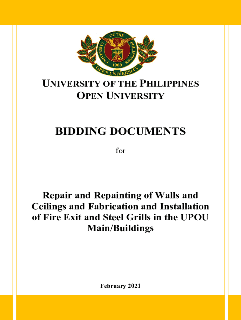 Fillable Online Bid documents-Repair and Repainting of Walls and ...