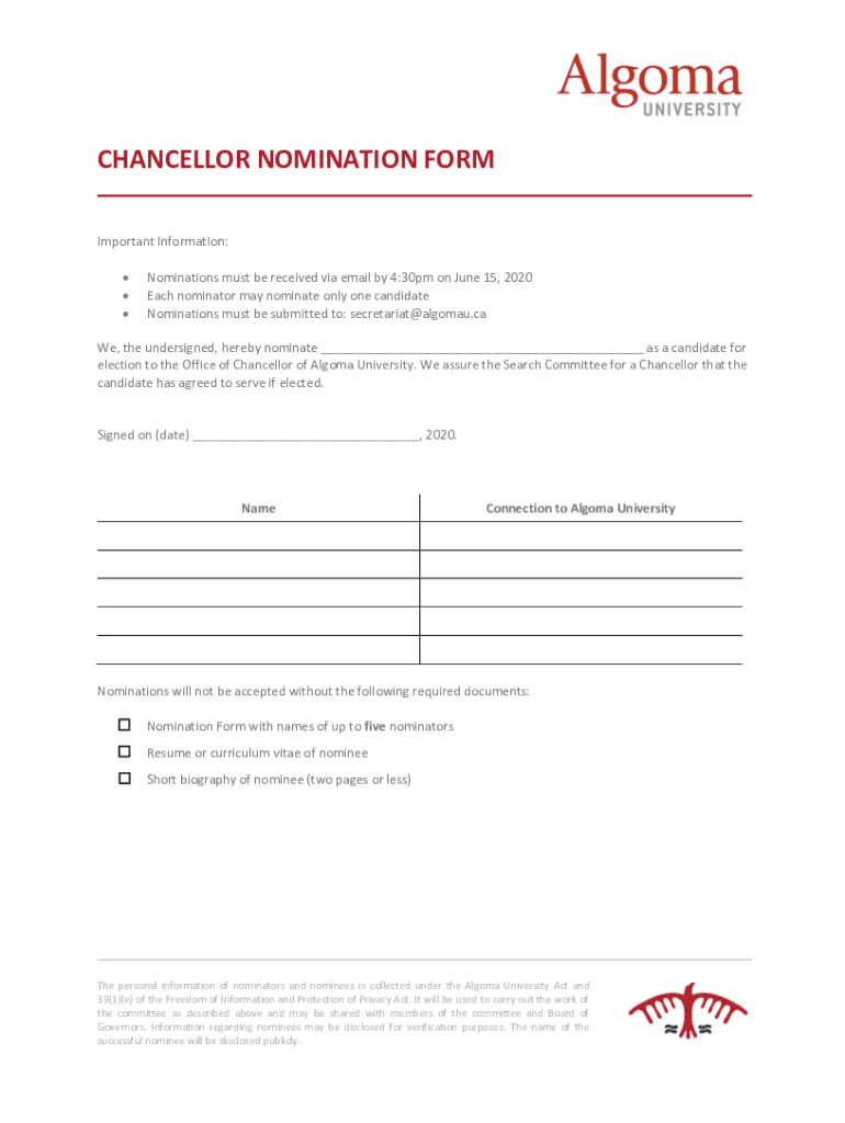 Fillable Online In Their Own Words - Shirley Horn, Chancellor of Algoma ...