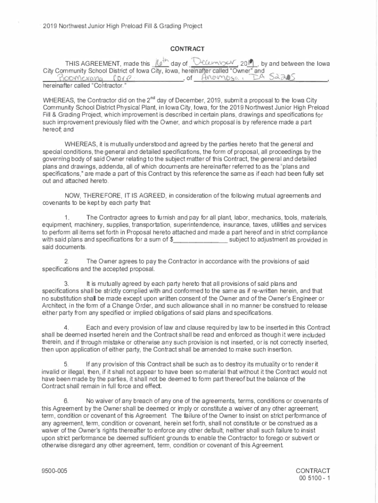 Fillable Online 191216 Northwest JHS Preload Fill and Grading Project ...