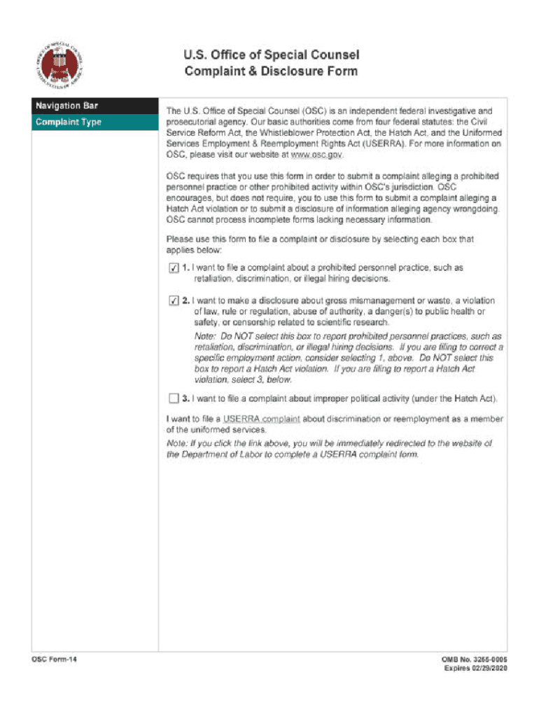 Fillable Online How to File a Prohibited Personnel Practices Complaint ...