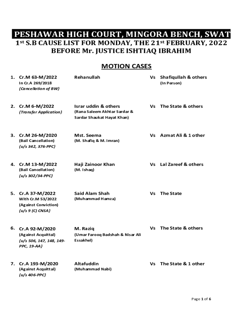 Fillable Online peshawarhighcourt gov 1- - JUDGMENT SHEET IN THE ...