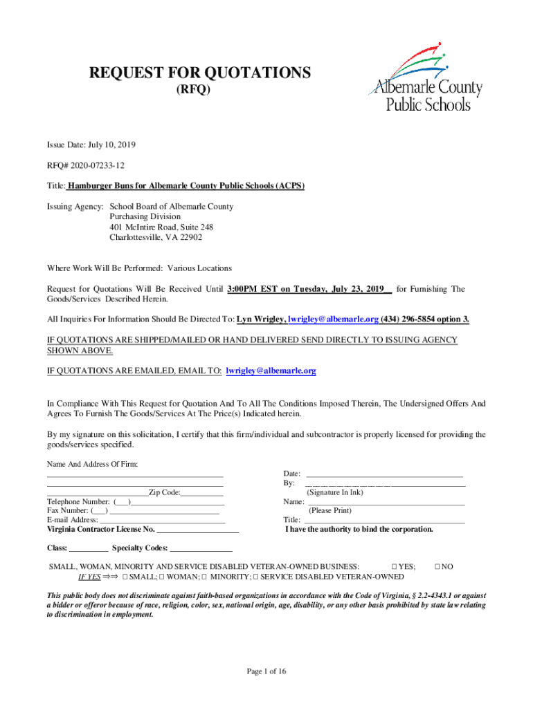 Fillable Online ftp albemarle Request for Quotations (RFQ) for Translation Services Fax Email ...