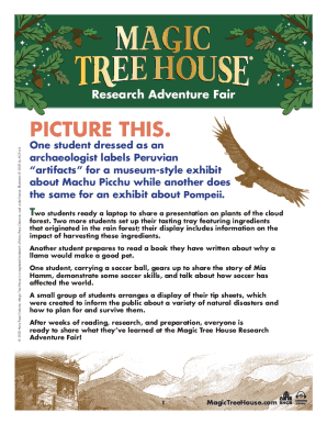 Fillable Online Mary Pope Osborne Celebrates 30 Years of the Magic Tree ...