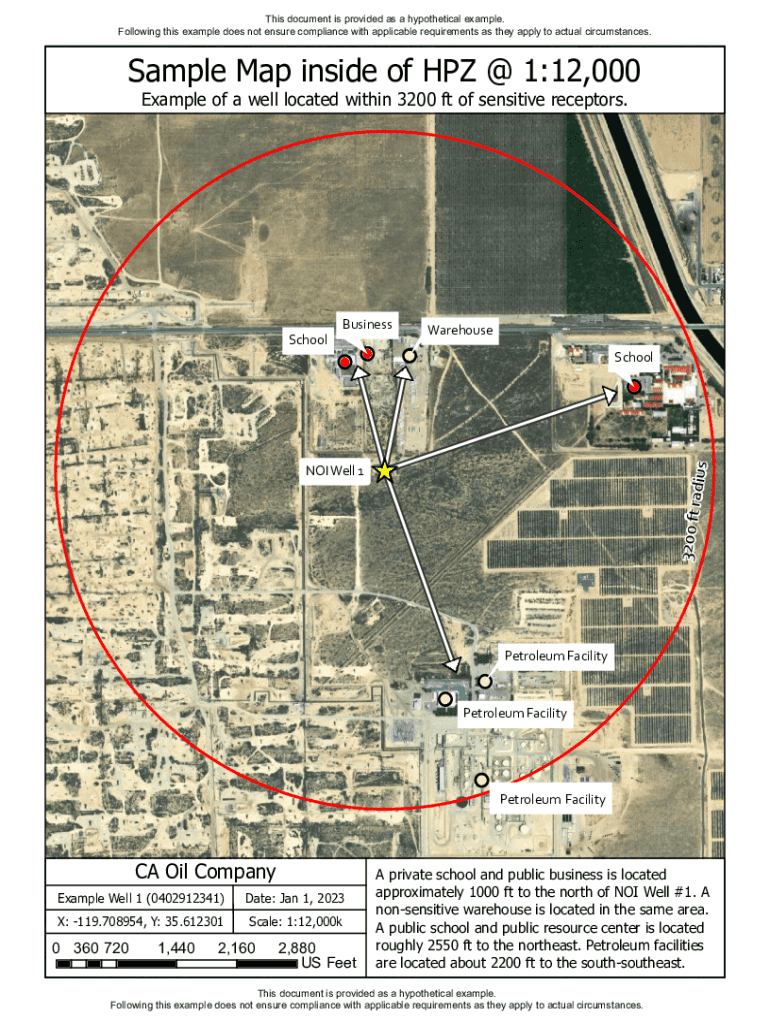 Fillable Online Example of a well located within 3200 ft of sensitive ...