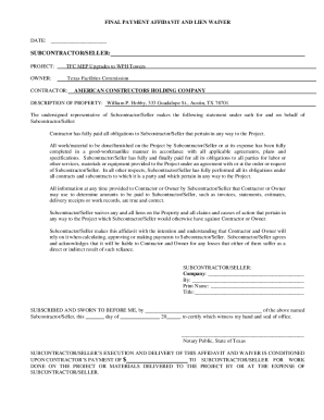 Fillable Online Form 16 - Final Bills Paid Affidavit by Contractor ...
