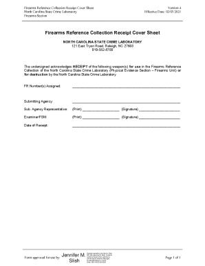 Fillable Online Firearms Reference Collection Receipt Cover Sheet Fax ...
